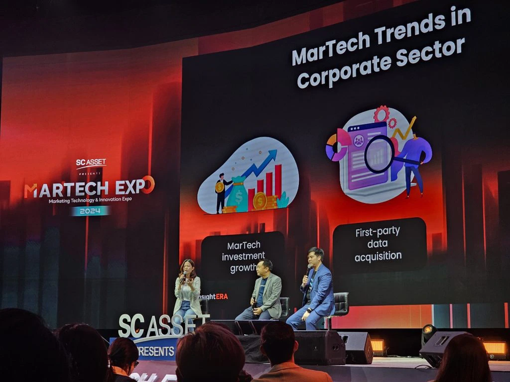 "Challenges in Corporate Sector" จากงาน MarTech Expo 2024 ใน Session : Challenge of MarTech in ...